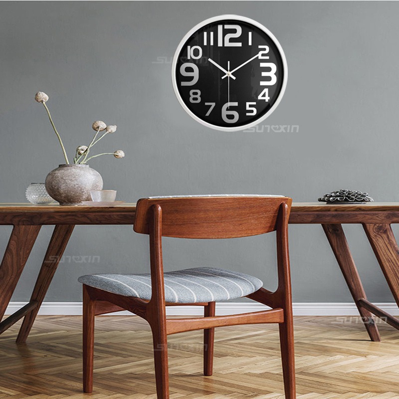 Sunxin Jam Dinding Bingkai logam M34/ Jam dinding tempel diameter 30 cm ...