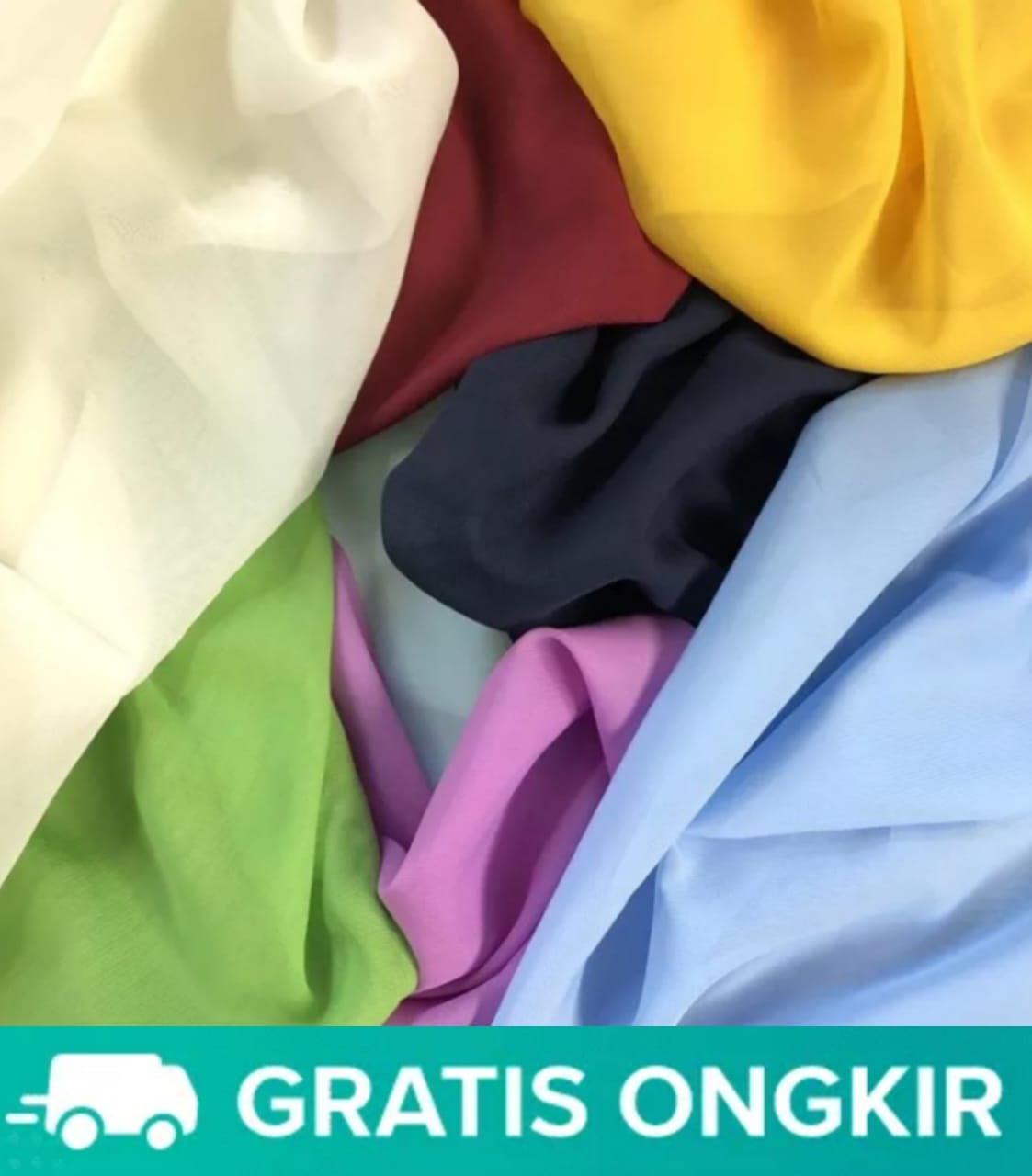 Bahan Double Hycon Kain Sifon Chiffon Fine Finne Polycotton Potton ...