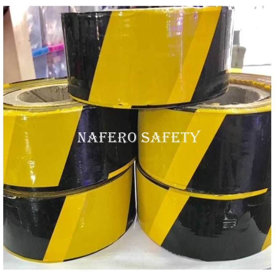SAFETY LINE YELLOW PITA PEMBATAS GARIS POLISI KUNING HITAM 2 INCH X ...