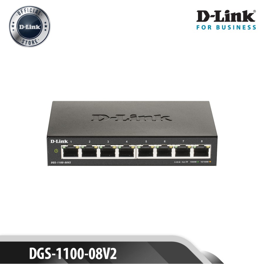 D-Link DGS-1100-08V2 8-port Gigabit Smart Managed Switch | Lazada Indonesia