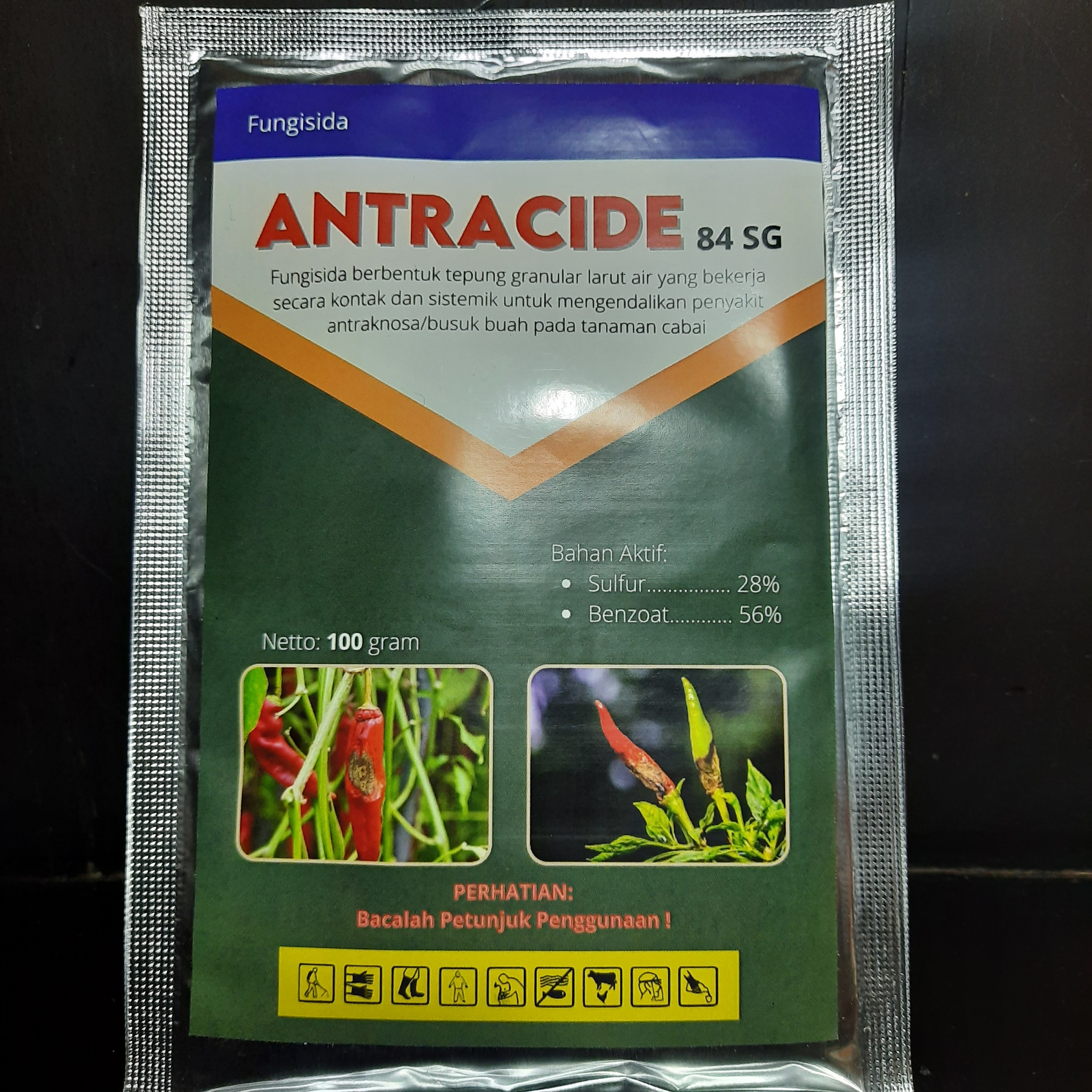 ANTRACIDE 84 SG 100 gram Fungisida Antraknosa / Patek / Cacar / Busuk ...
