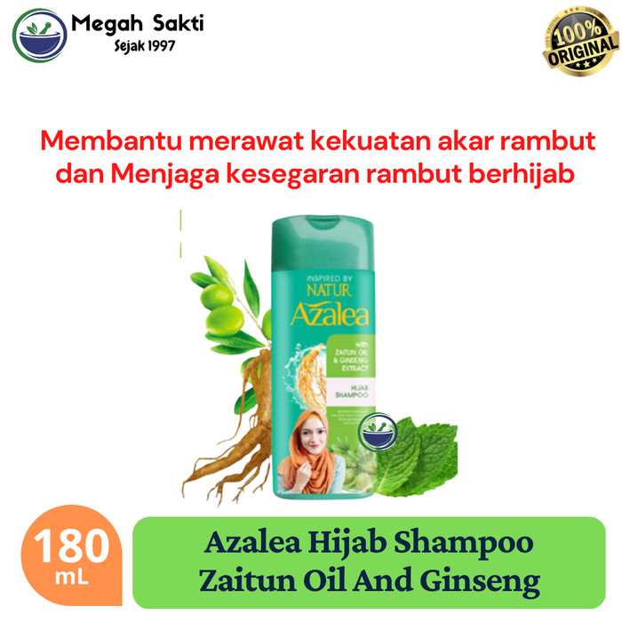 Azalea Hijab Shampoo With Zaitun Oil And Ginseng Extract 180 mL ...