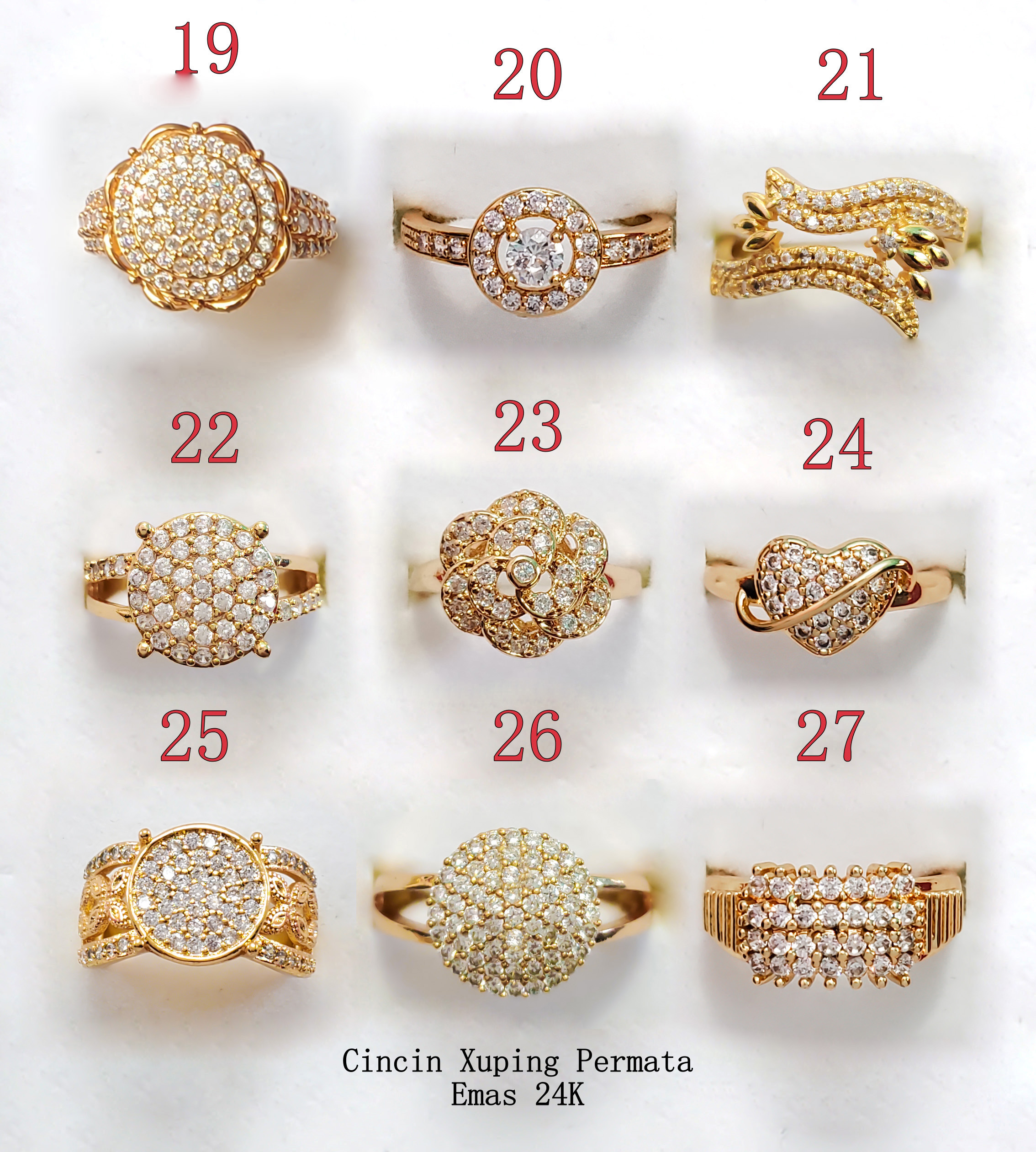 Promo Cincin Xuping Permata Murah Meriah Lapis Emas Mewan Dan Elegant Perhiasan Wanita Dewasa ...