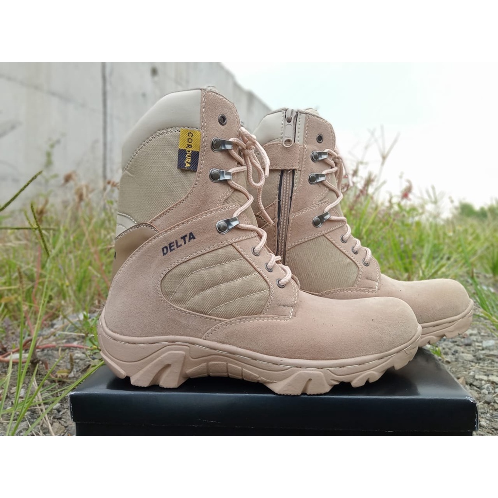 sepatu safety boats pdl DELTA ujung besi kerjalapangan 8inci anti selip ...