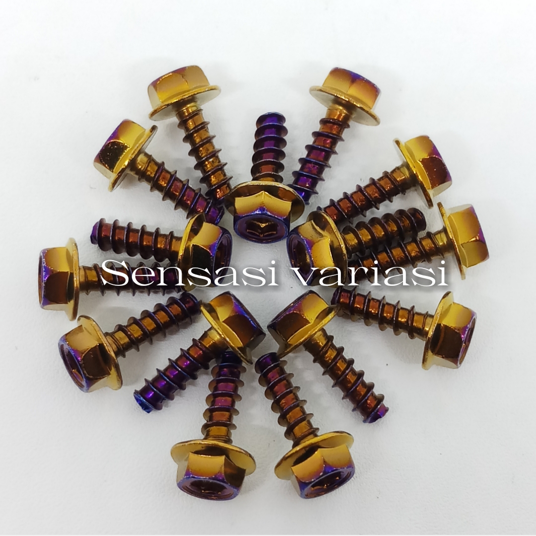 Paket 15 PCS Baut Body Motor Yamaha / Baut Body Cacing + Kleman Body ...