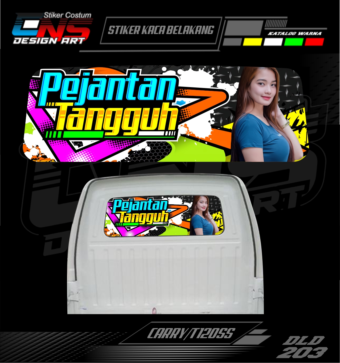 Stiker Kaca Belakang Pick Up Old Carry / T120SS Custom Bisa Request ...