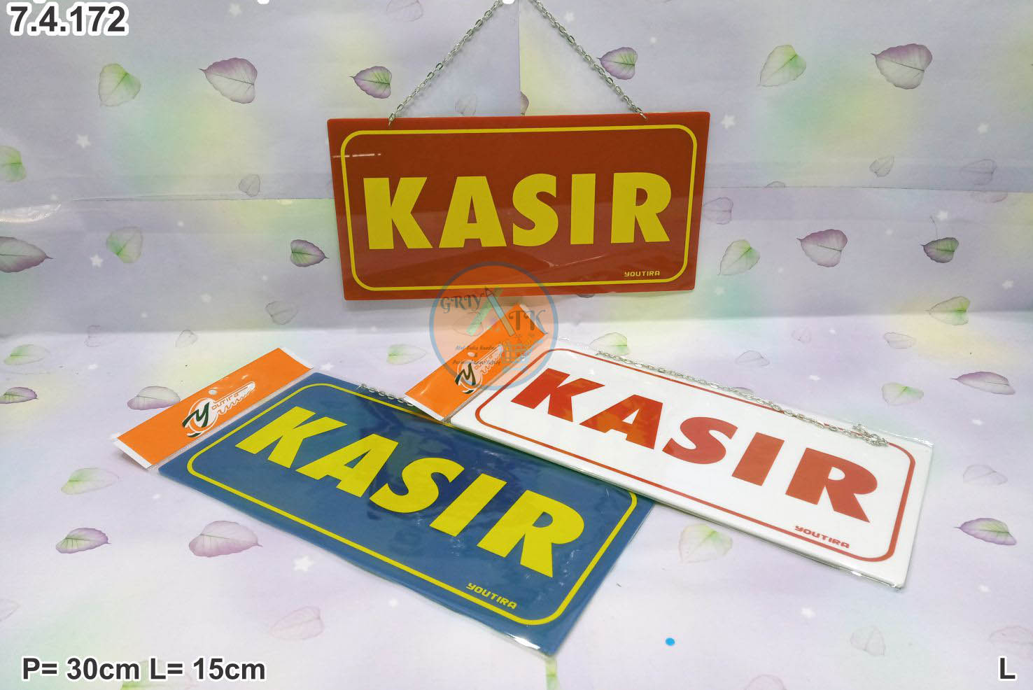 SIGN BOARD ACRYLIC LABEL TULISAN AKRILIK KASIR GANTUNG DILENGKAPI ...