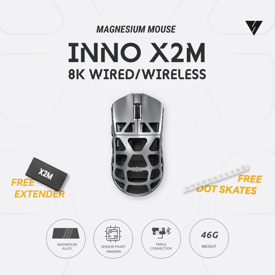 VortexSeries INNO X2M / X2 M Ultra Lightweight Wireless Gaming ...