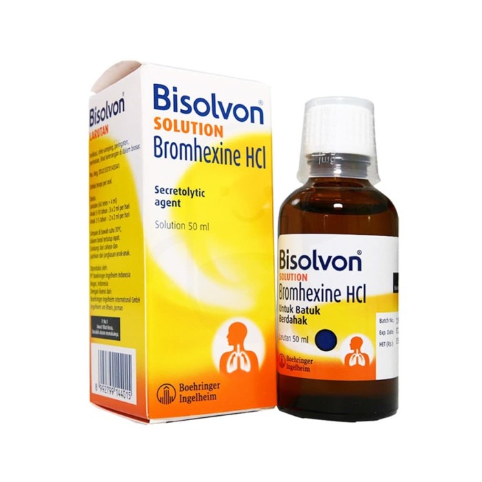 Bisolvon Solution Inhalation Cair 50 Ml - Larutan Pengencer Dahak ...