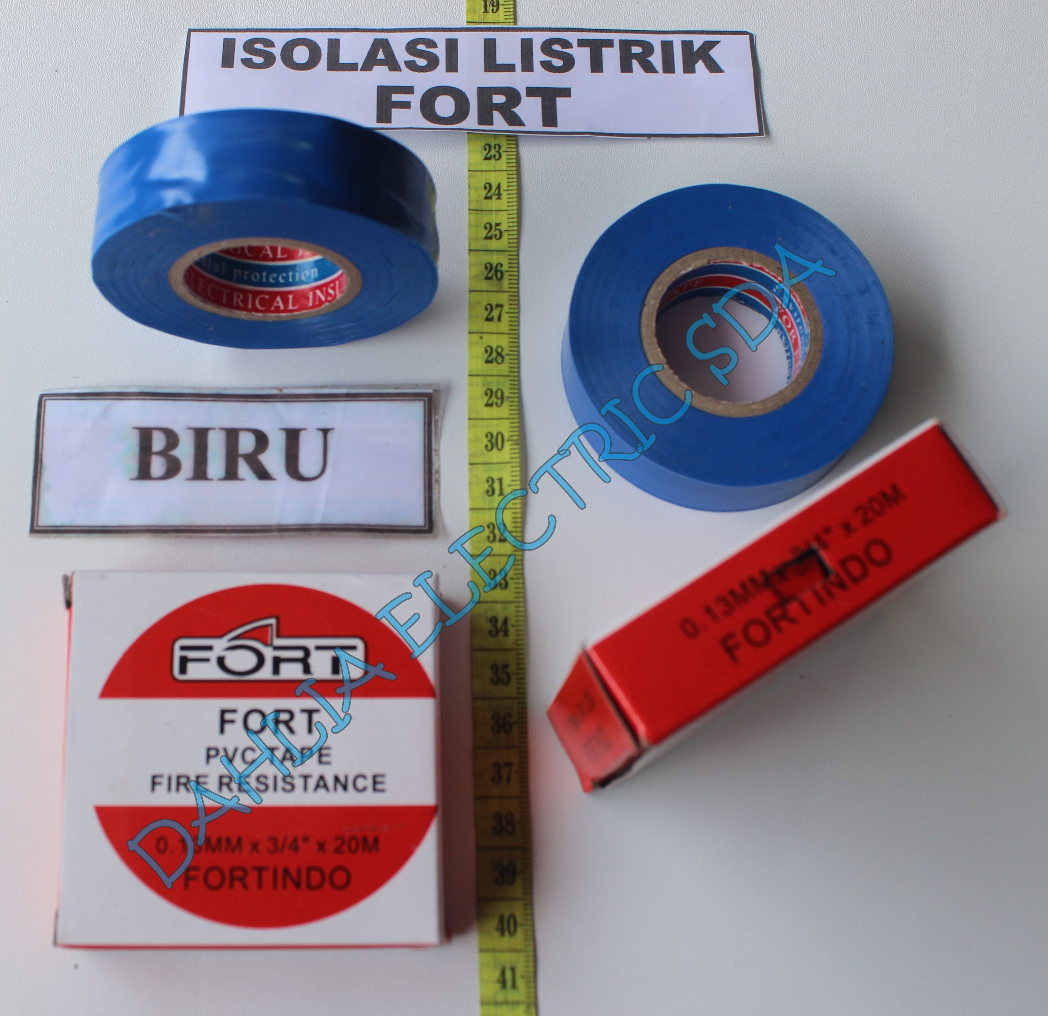 ISOLASI LISTRIK FORT BIRU 0,13MM X 3/4" X 20M | Lazada Indonesia