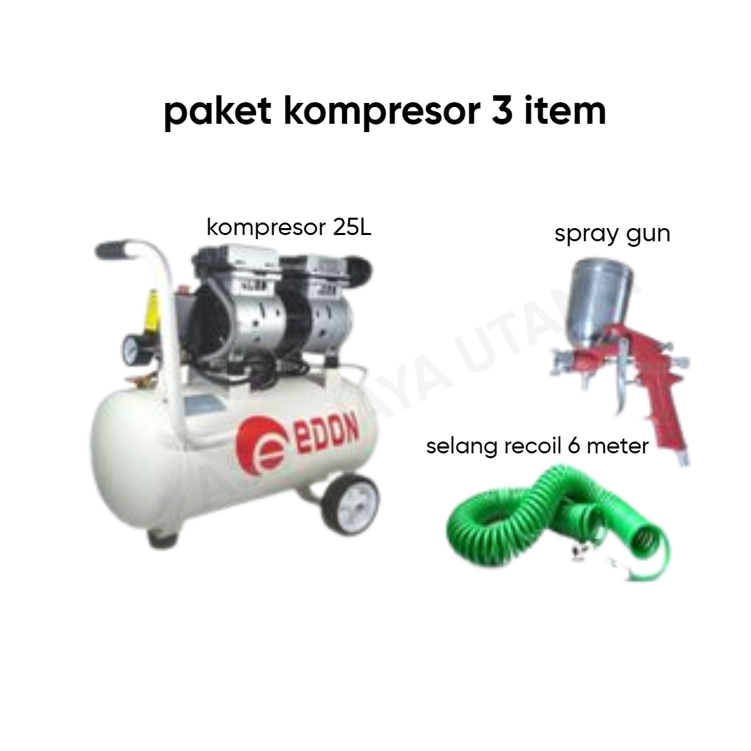 PAKET MESIN KOMPRESOR !!! PAKET LENGKAP (3 ITEM) TUKANG CAT / BENGKEL ...