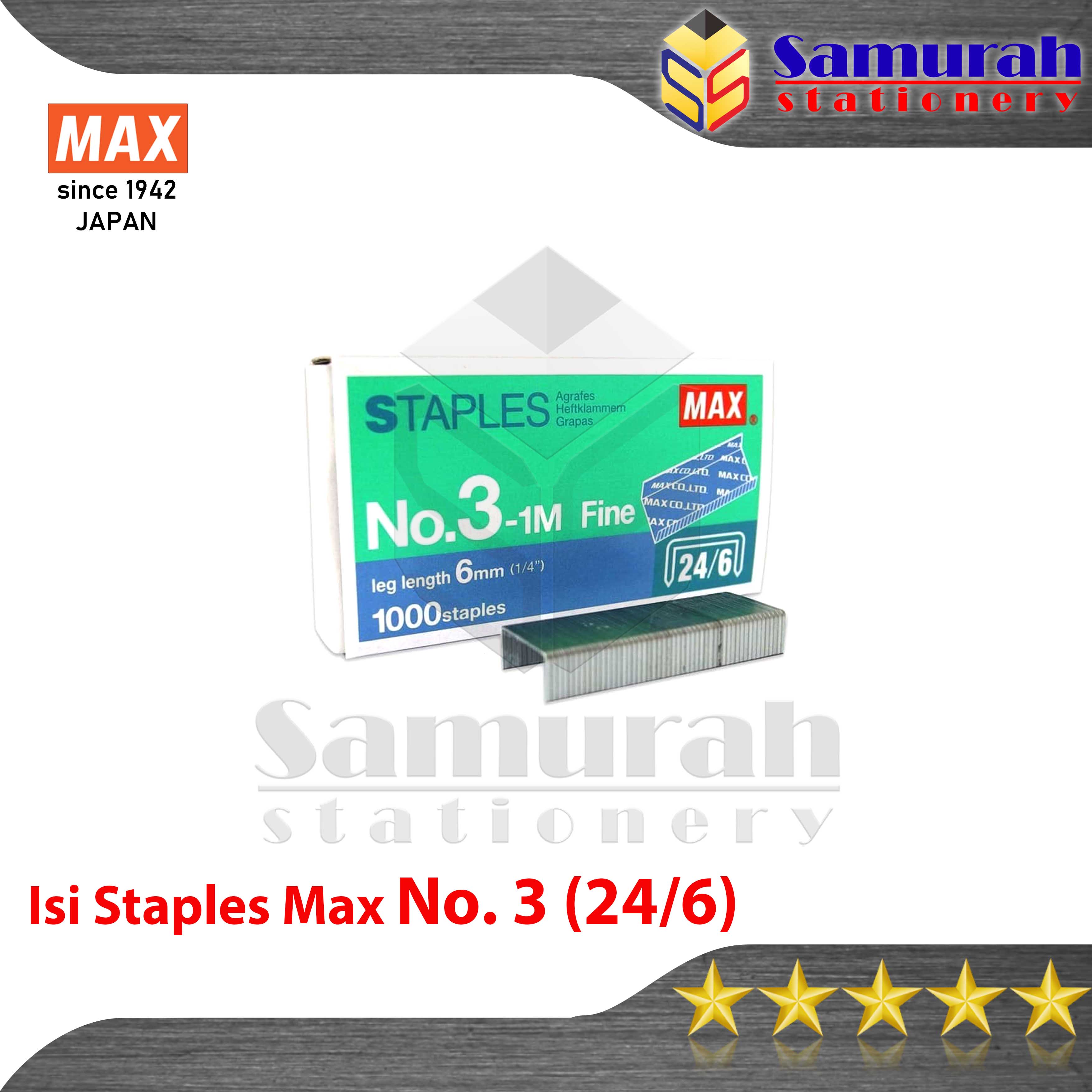Isi Staples Max No. 10 Ori / Refill Stapler no 10 / isi Stepler Hekter ...