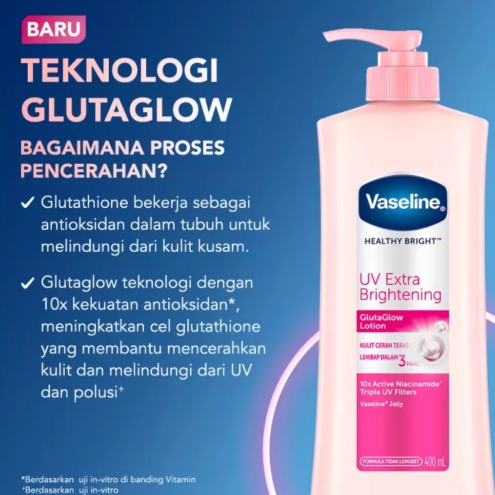 VASELINE Hand Body lotion Healthy Bright UV Brightening 400 ml ...