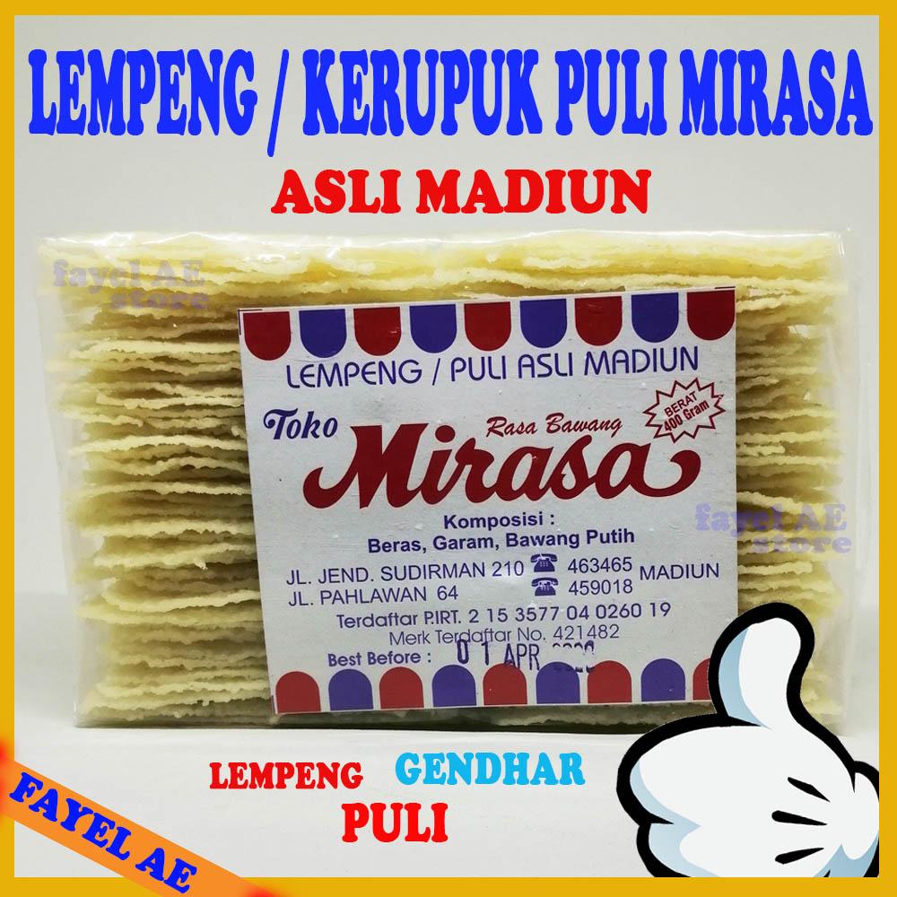 KERUPUK NASI KRUPUK PULI KERUPUK LEMPENG atau GENDAR merek MIRASA TIPIS ...