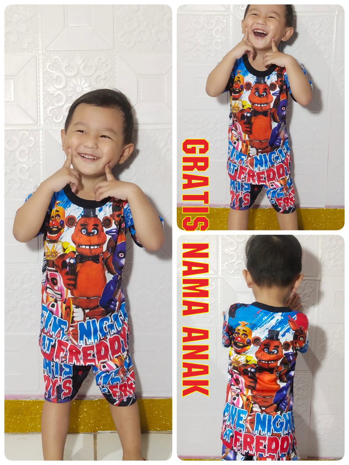 WENWEN | BAJU FREDDY ANAK SETELAN | SETELAN BAJU GAMER ANAK ANAK | BAJU ...