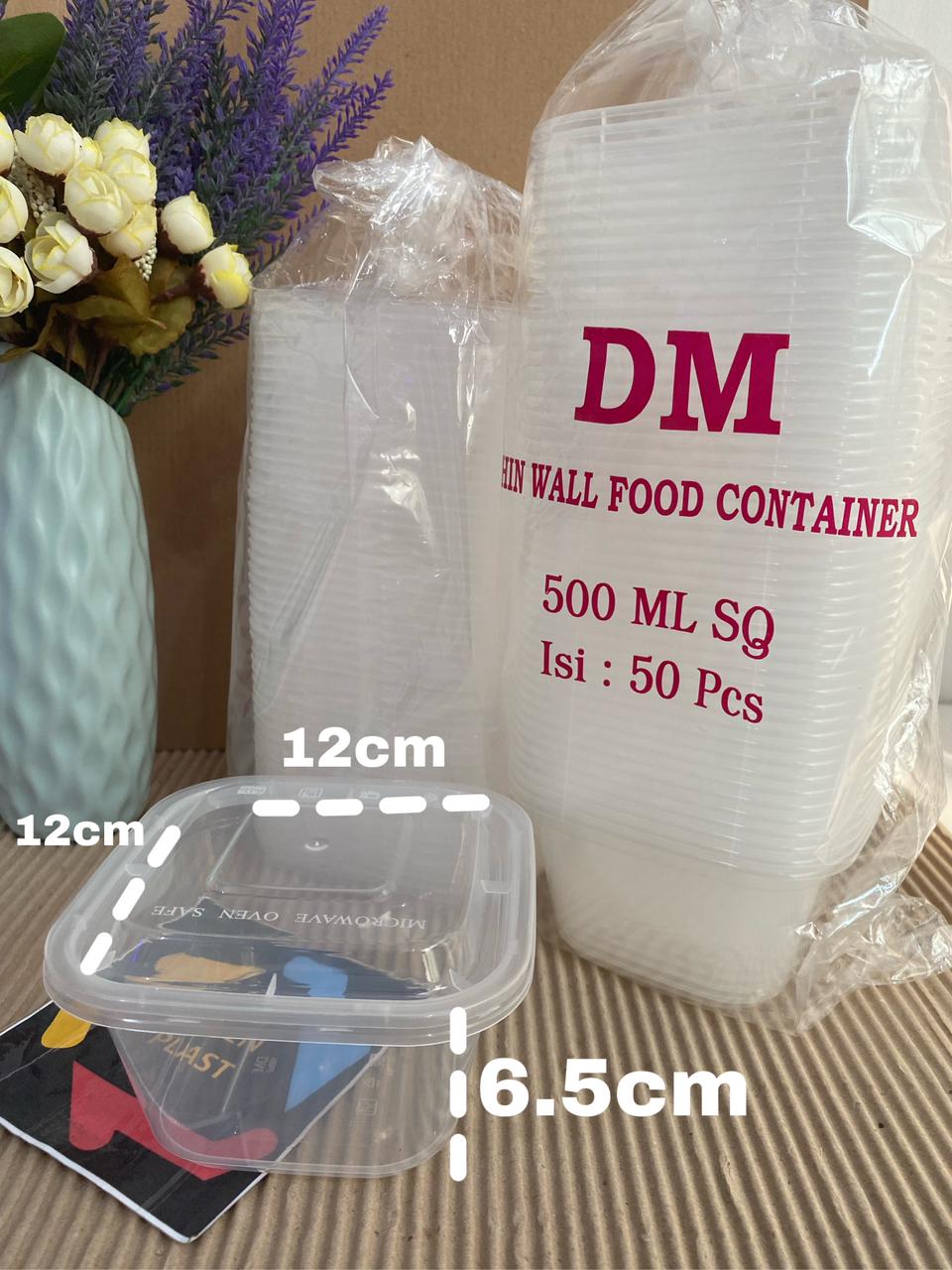 Thinwall Merek Dm Sq Kotak Kecil Kotak Makan Plastik Kotak Makan Dengan