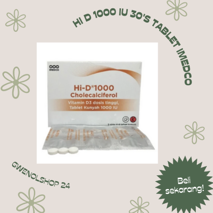 HI D 1000 IU 30'S TABLET IMEDCO | Lazada Indonesia