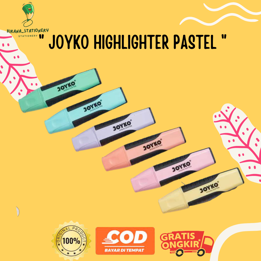 STABILO PASTEL JOYKO Highlighter JOYKO HL-13 HL-14 HL-15 HL-16 Joyko Highlighter Penanda ...