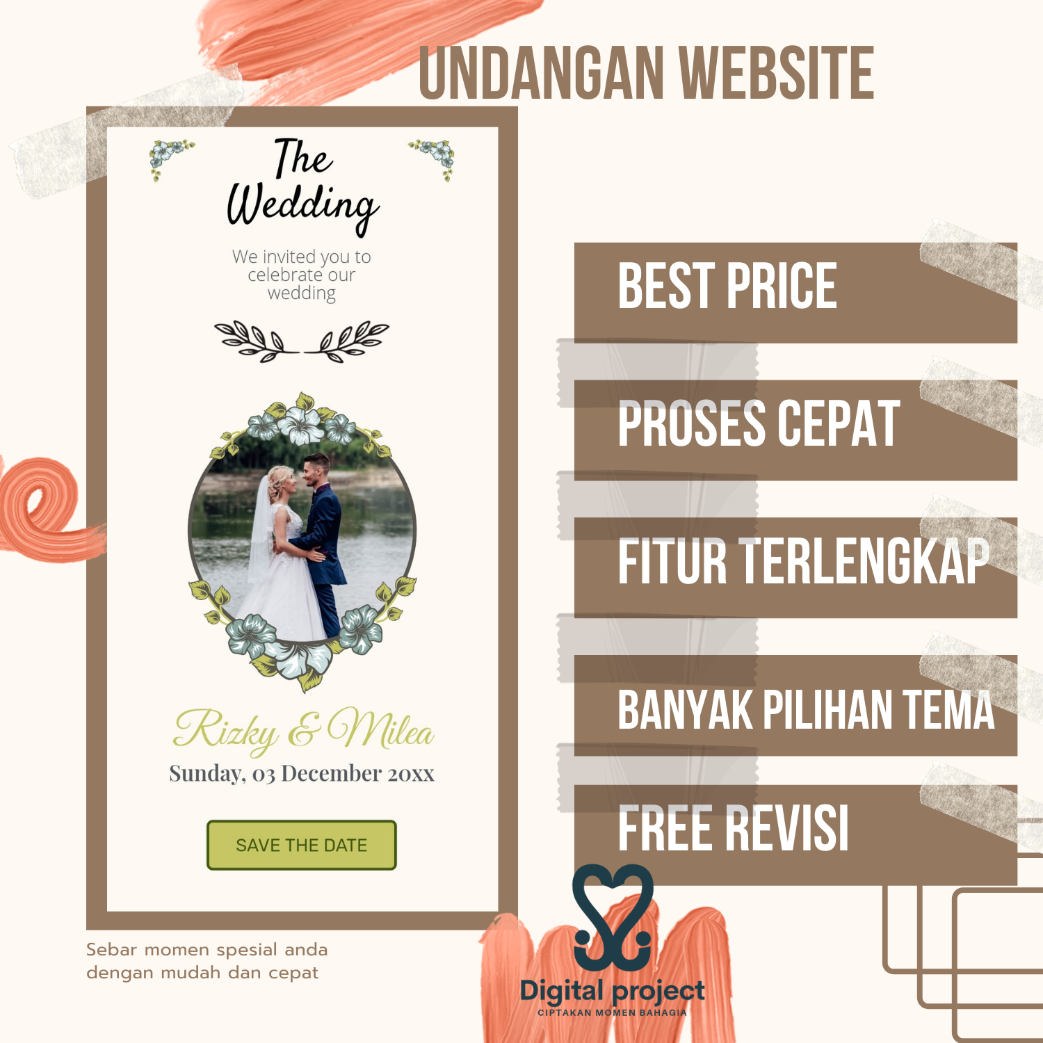 Undangan Pernikahan Digital Website Invitation Wedding Web | Lazada ...