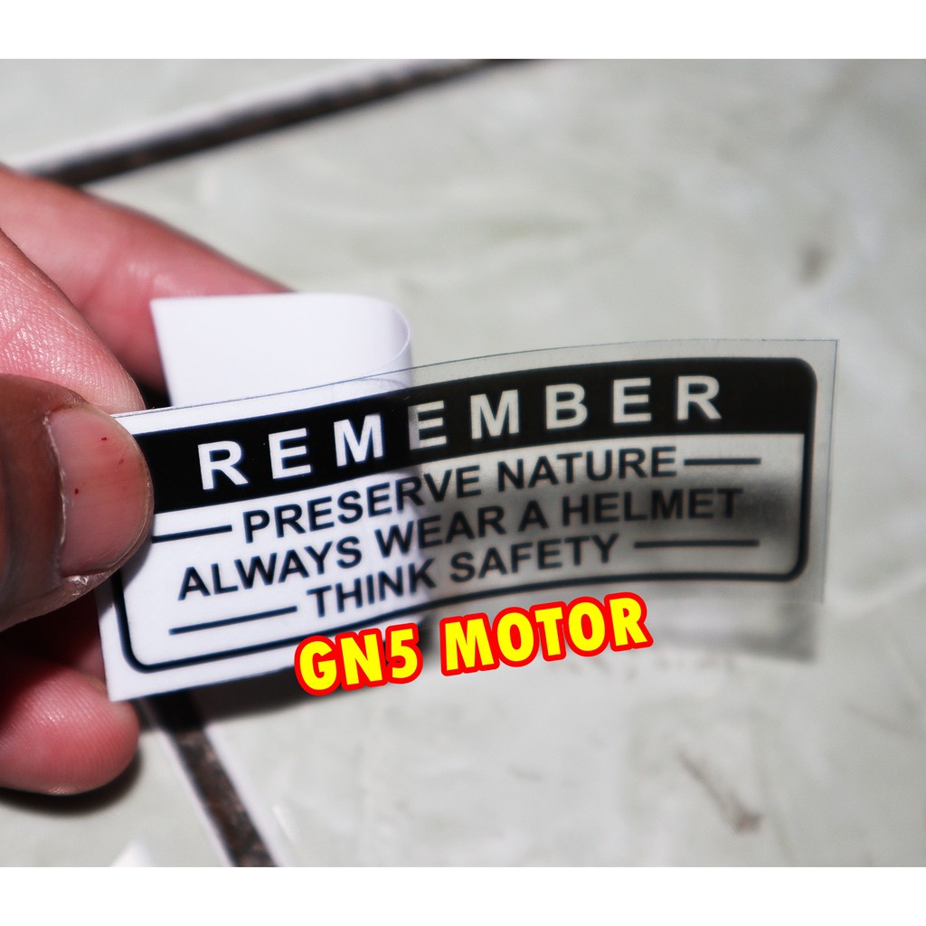 STIKER REMEMBER TULISAN HITAM UNTUK BODY PUTIH C70 / SUPERCUP C700 ...