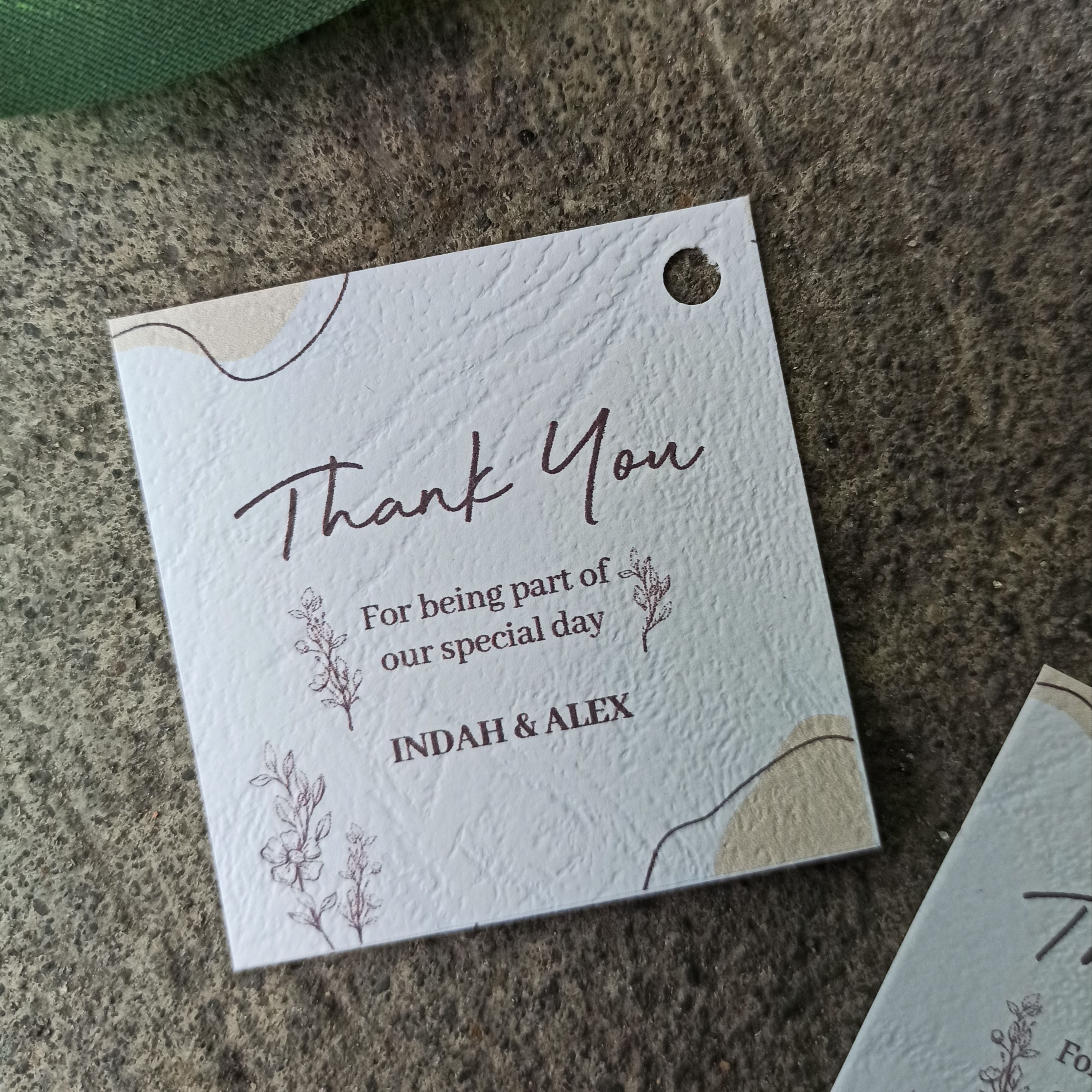 Kartu Ucapan Terima Kasih Souvenir Pernikahan Wedding Request Nama ...
