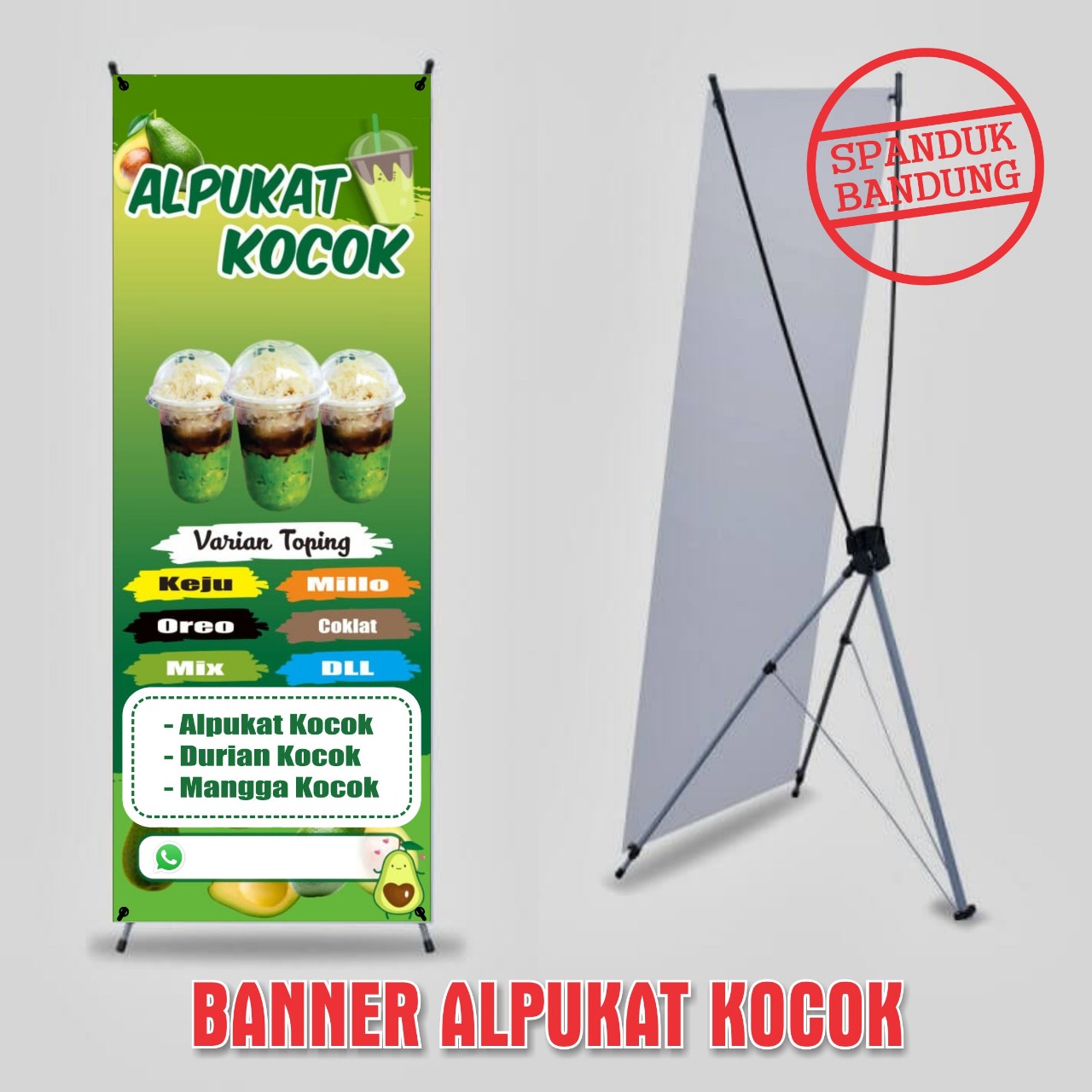 paket stan banner usaha minuman / banner alpukat kocok / banner es ...