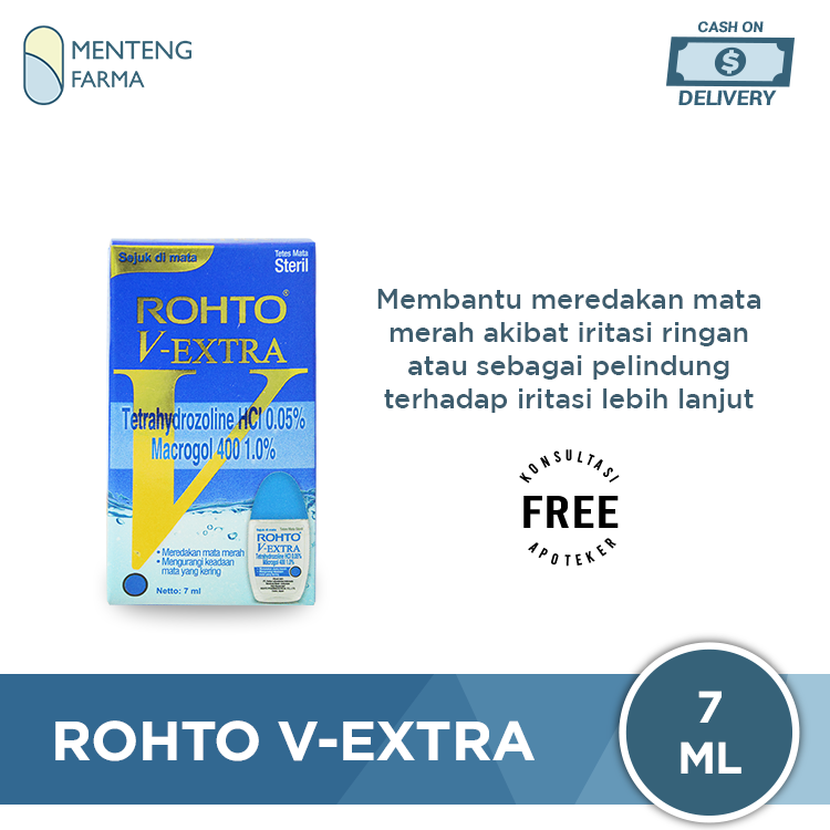 Rohto V-Extra 7 mL - Obat Tetes Mata Merah dan Kering | Lazada Indonesia