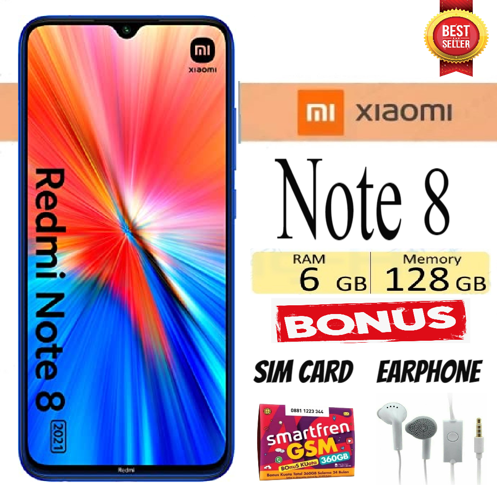 HP XIAOMI REDMI NOTE 8 RAM 6 GB ROM 128 GB Ex-Berliancahh Garansi ...