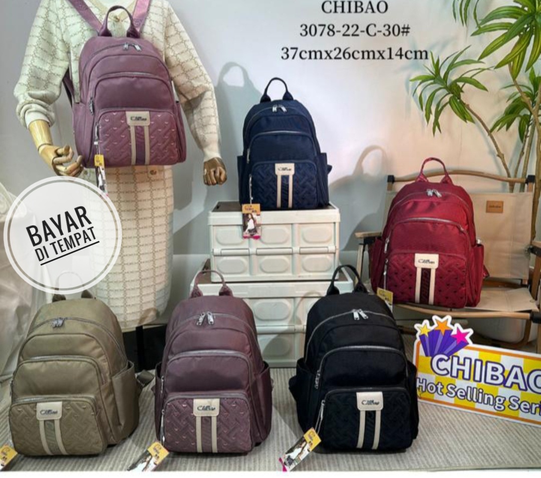 BEST SELLER !!! Tas RANSEL wanita CHIBAO 3078-22-C-30# kanvas parasut import terbaru... | Lazada ...