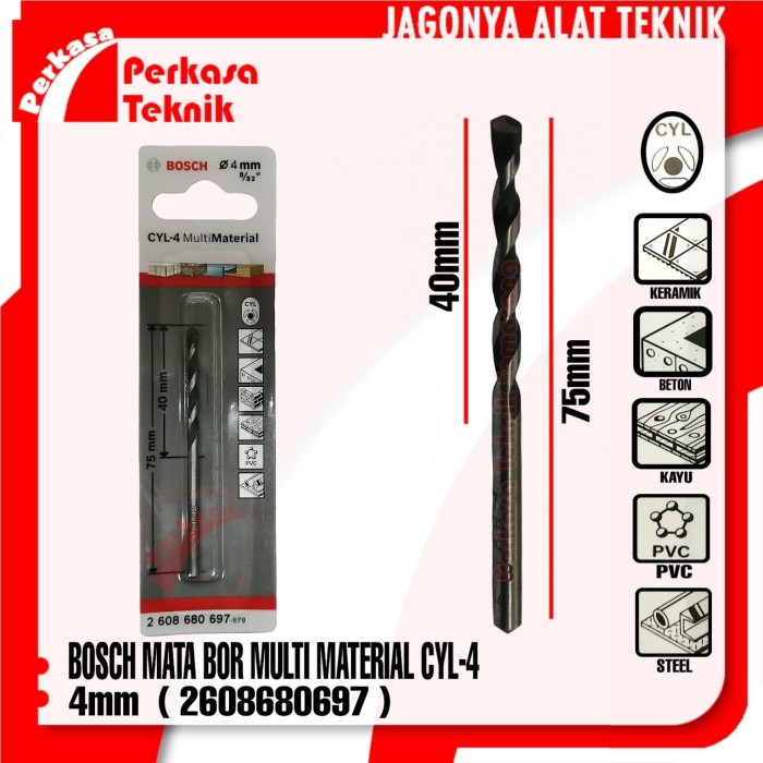 BOSCH Mata Bor Multi Material CYL-4 Multi Fungsi 4mm Beton Keramik ...