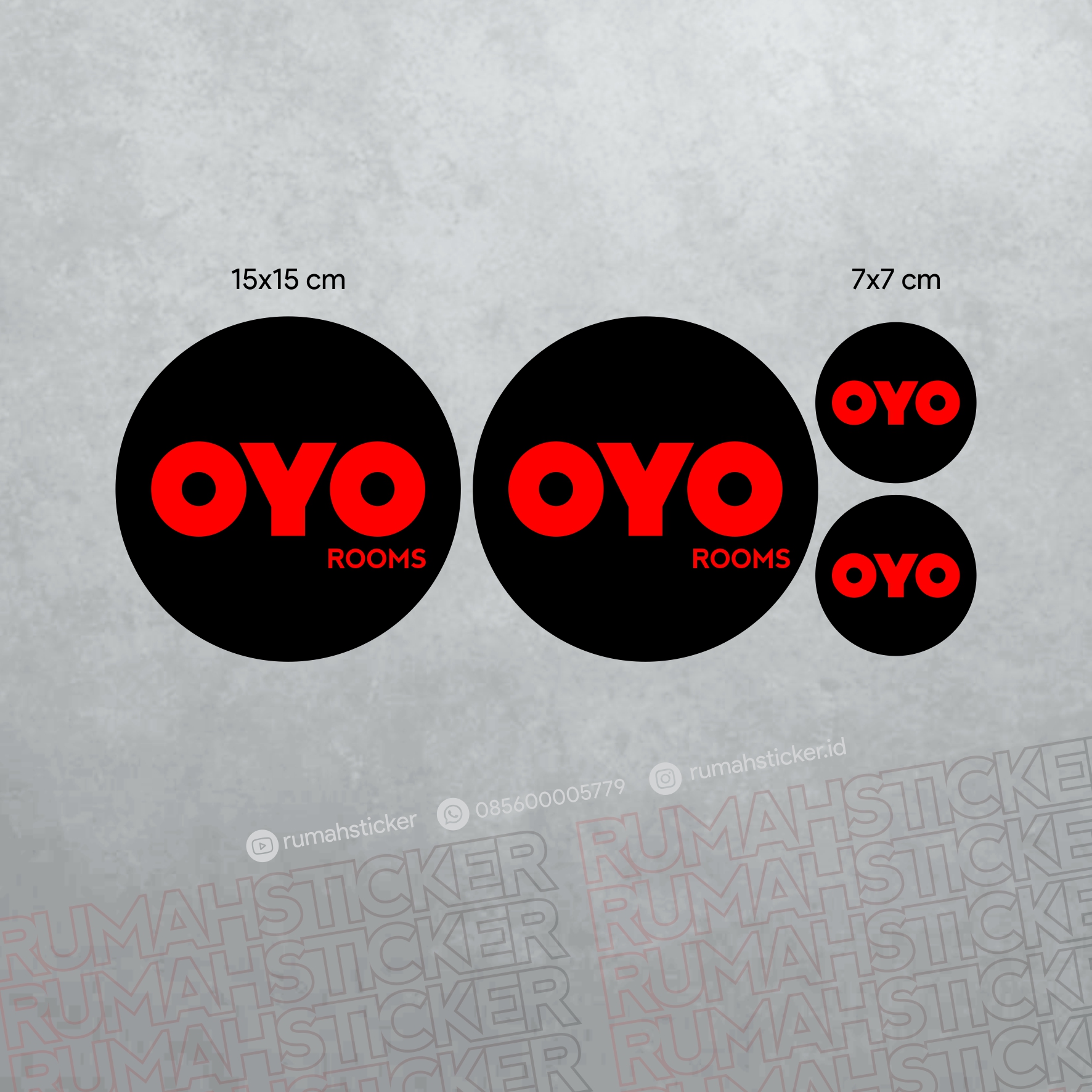 STICKER STIKER CUTTING LOGO OYO ROOMS HONDA SCOOPY GENIO VESPA | Lazada ...