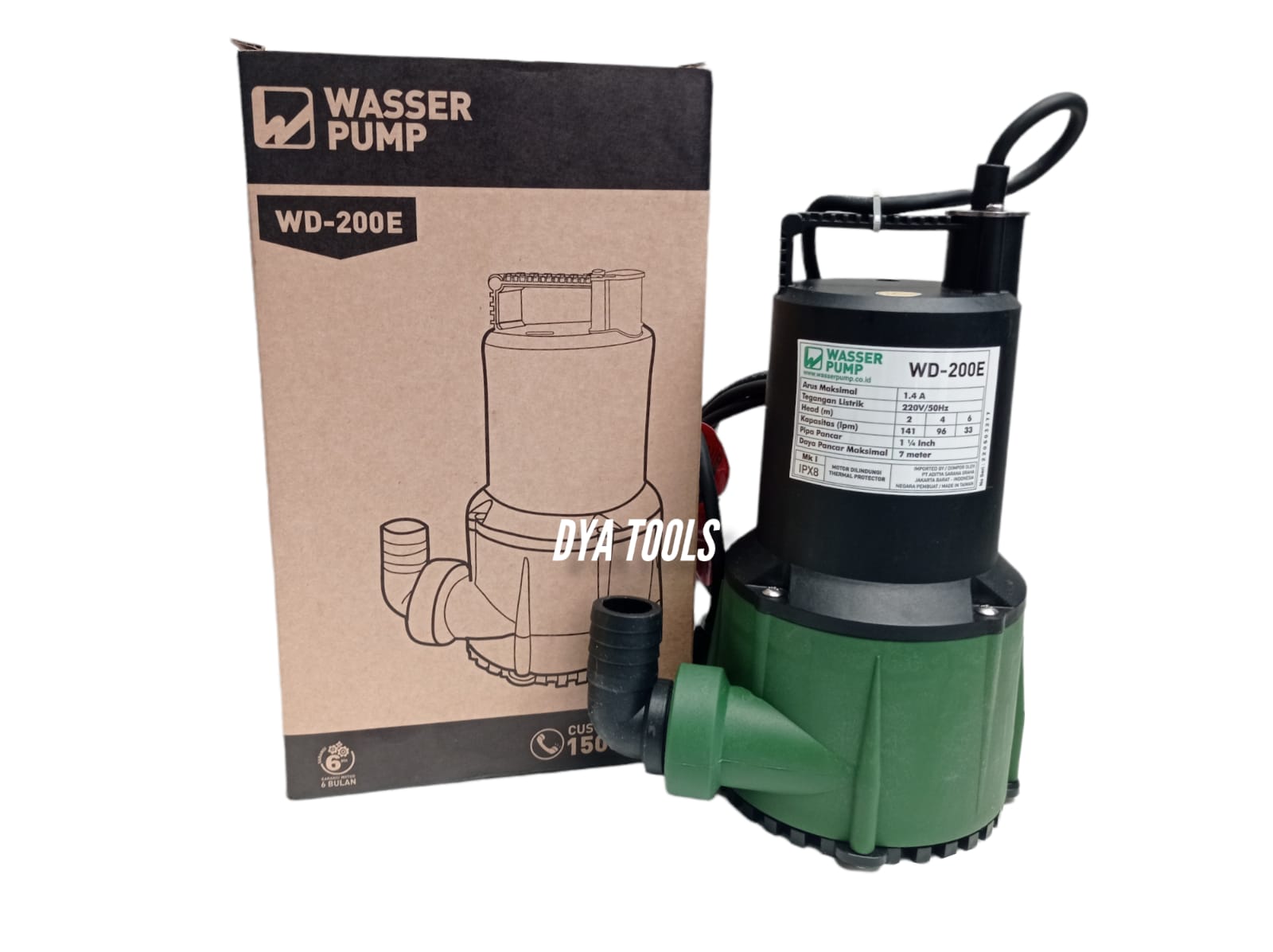 WASSER PUMP WD 200 E / POMPA CELUP AIR BERSIH MANUAL | Lazada Indonesia