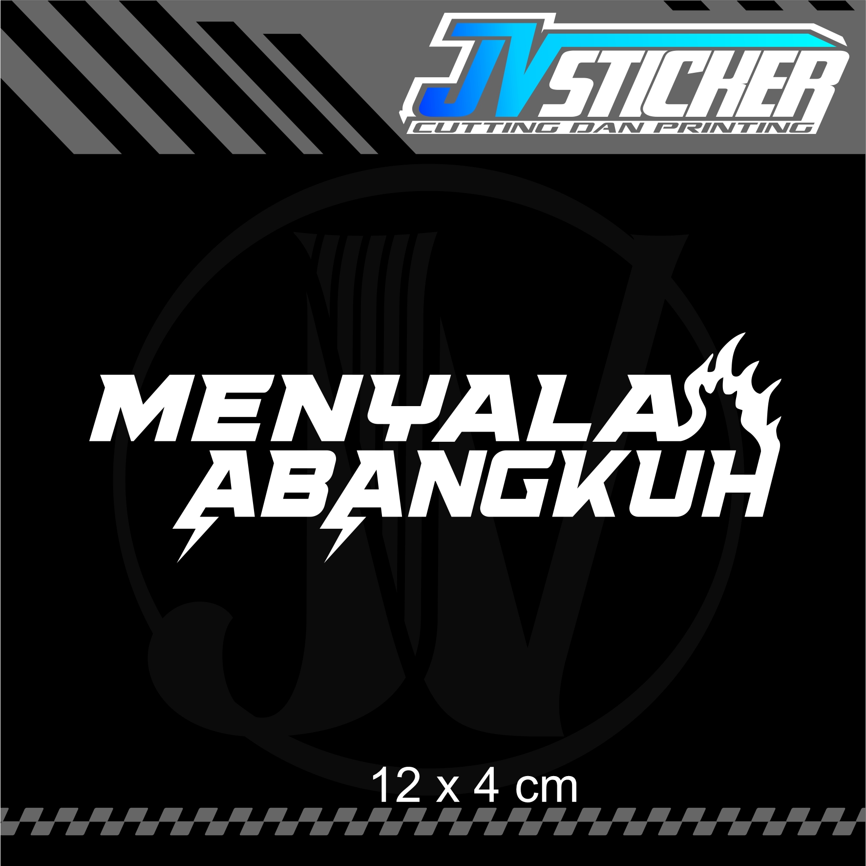 stiker menyala abangkuh cutting sticker motor murah viral | Lazada ...
