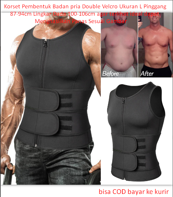 Korset Pembentuk Badan pria Double Velcro Ukuran L Pinggang 87-94cm ...