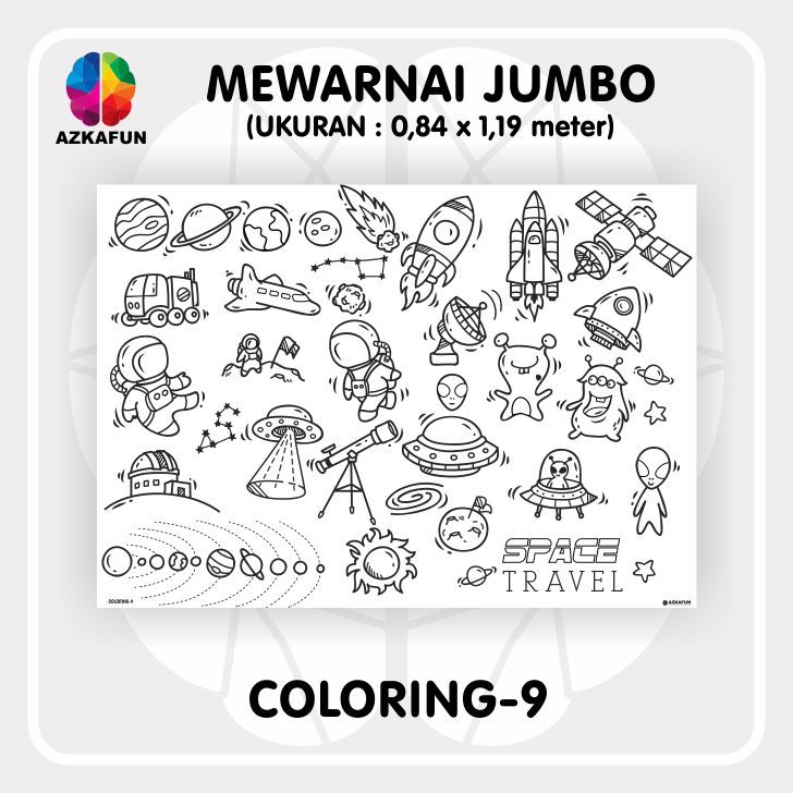 Kertas Mewarnai Jumbo RUANG ANGKASA - mewarnai besar - Giant Coloring ...
