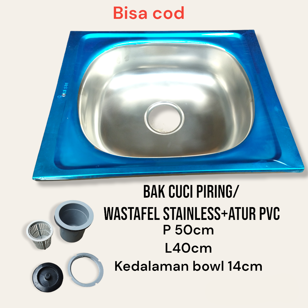 bak cuci piring/sink/wastafel1 lubang + afur | Lazada Indonesia