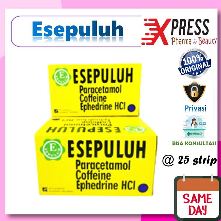 ⚡XPRESS⚡ Esepuluh DUS Obat Batuk Pilek anti Ngantuk E10 E 10 Esepulu E ...