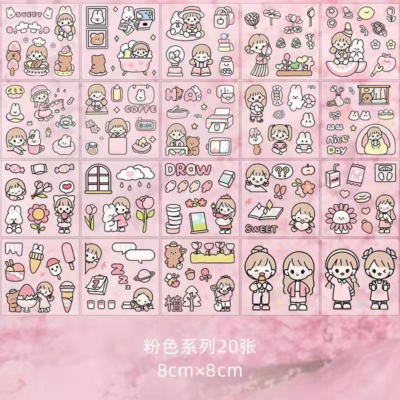 sticker deco girl bentuk imut dan lucu lucu sticker korea booming ...