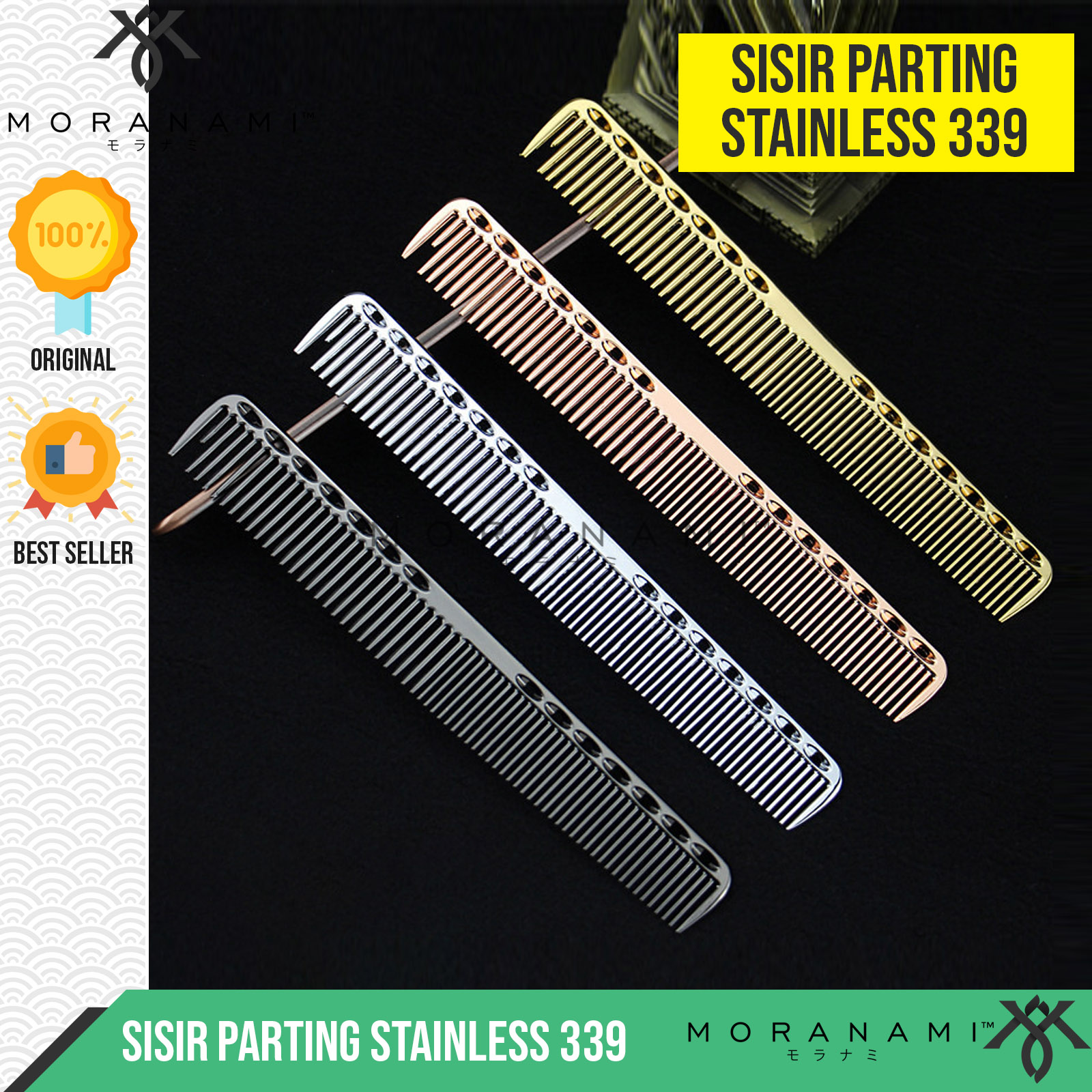 Sisir Rambut Sisir Parting Sisir Barbershop Salon Stainless Steel Besi | Lazada Indonesia