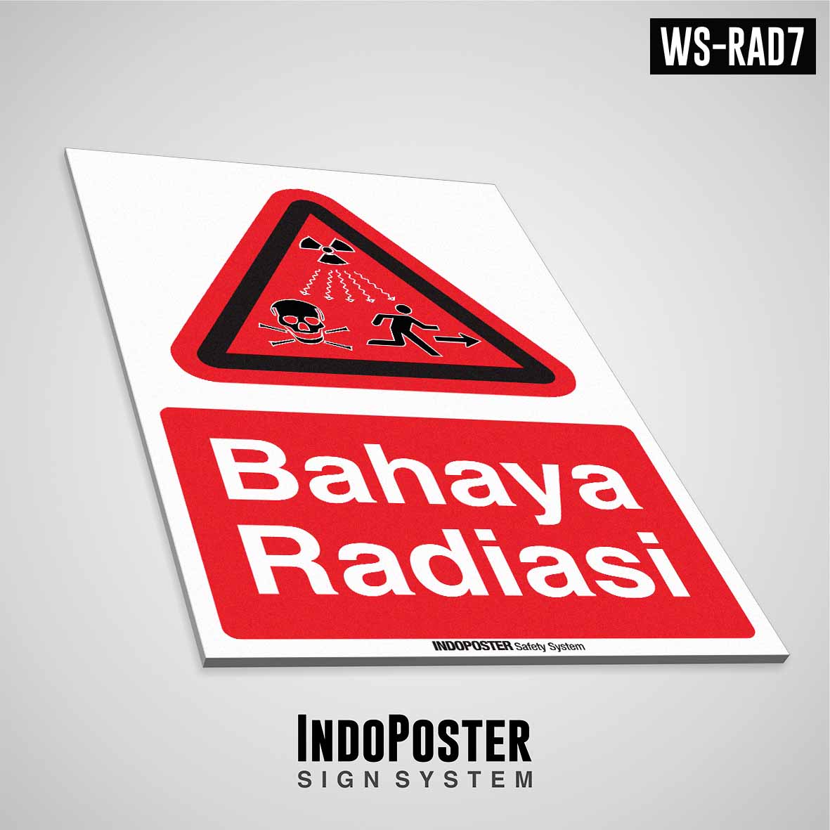 Safety Sign Rambu K3 PVC ISO Peringatan Bahaya Radiasi Pengion Ionizing ...