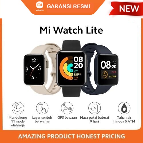 XIAOMI MI WATCH LITE SMARTWATCH NAVY BLUE ORIGINAL GARANSI RESMI ...