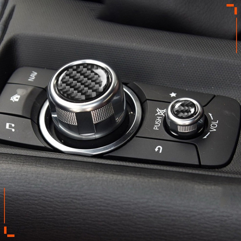 Carbon Fiber Multimedia Buttons Cover Trim Sticker Center Console for ...