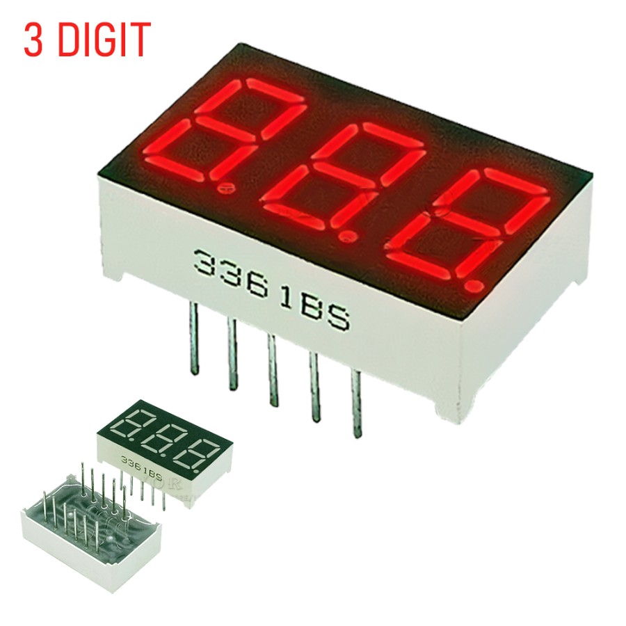 Seven Segment Display 0.36" 1 2 3 Digit 7-Segment LED Digital Tube ...