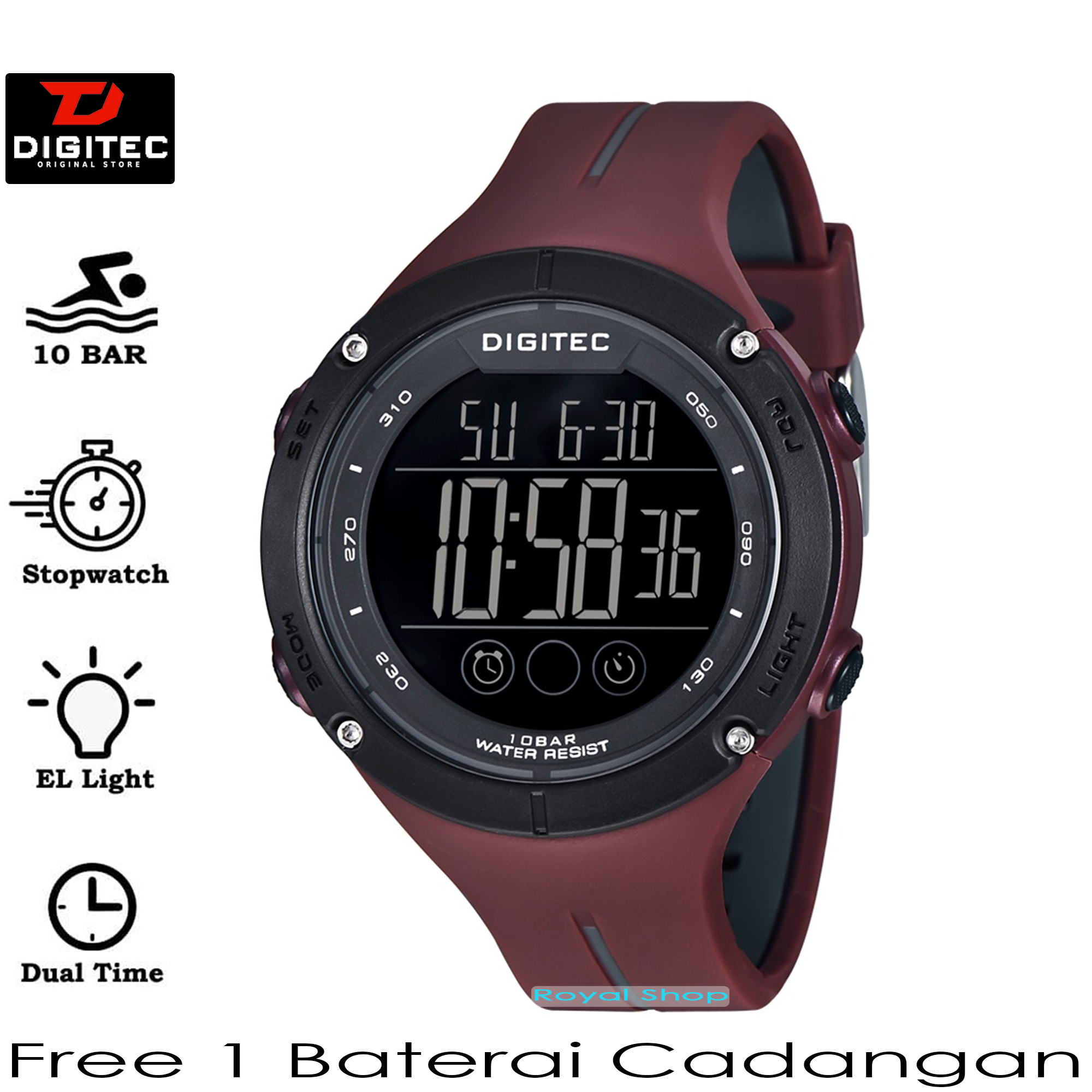 Royal Shop - Jam Tangan Sport Pria Digitec DG5033 Digital - Bisa Untuk ...