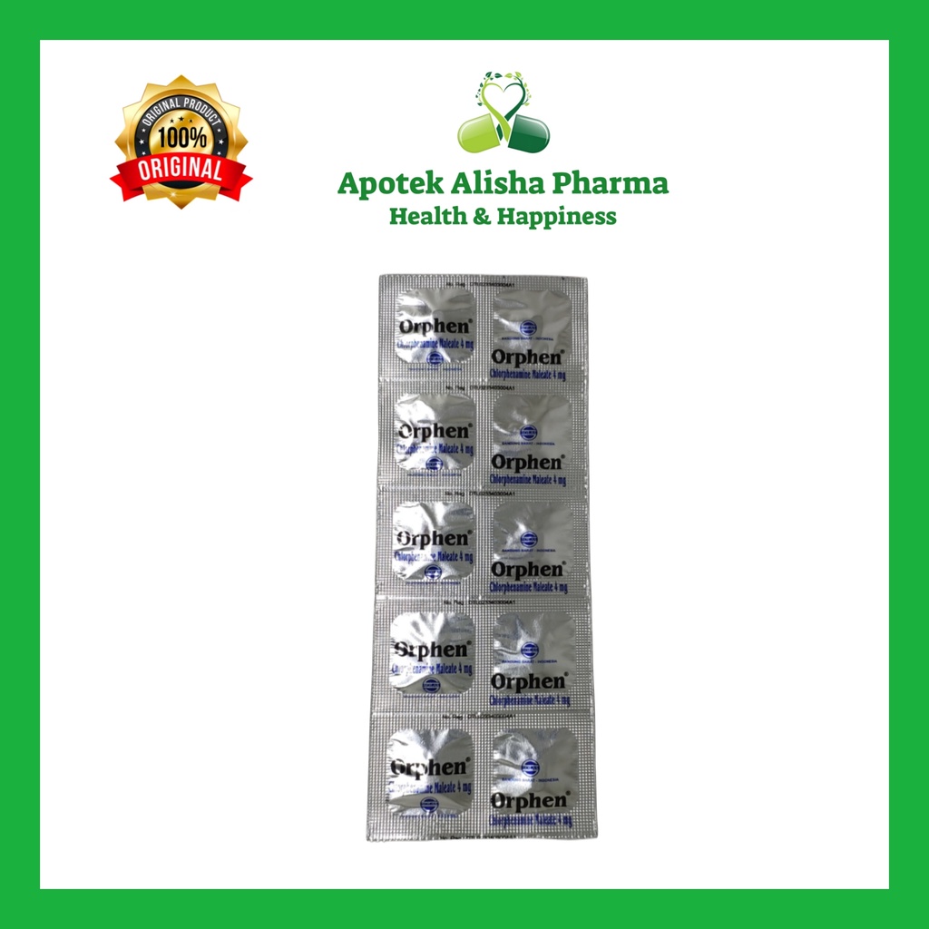 Orphen Tablet Strip / Box - Orpen CTM Tablet Obat Alergi / Gatal ...