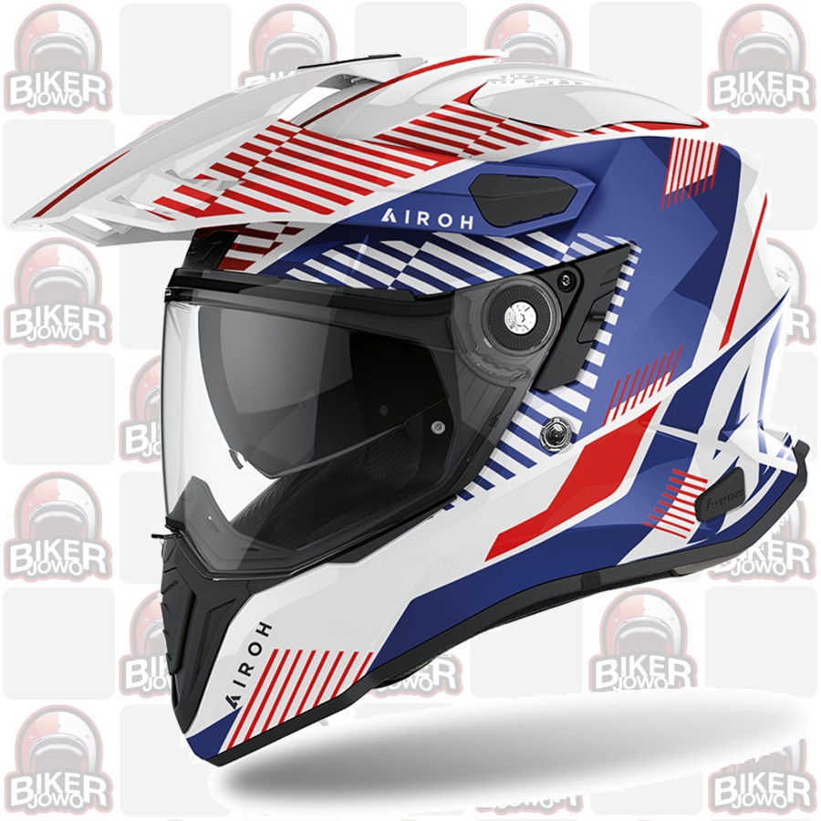 Helm Airoh Commander Matt Black - White - Blue - Orange - Yellow ...