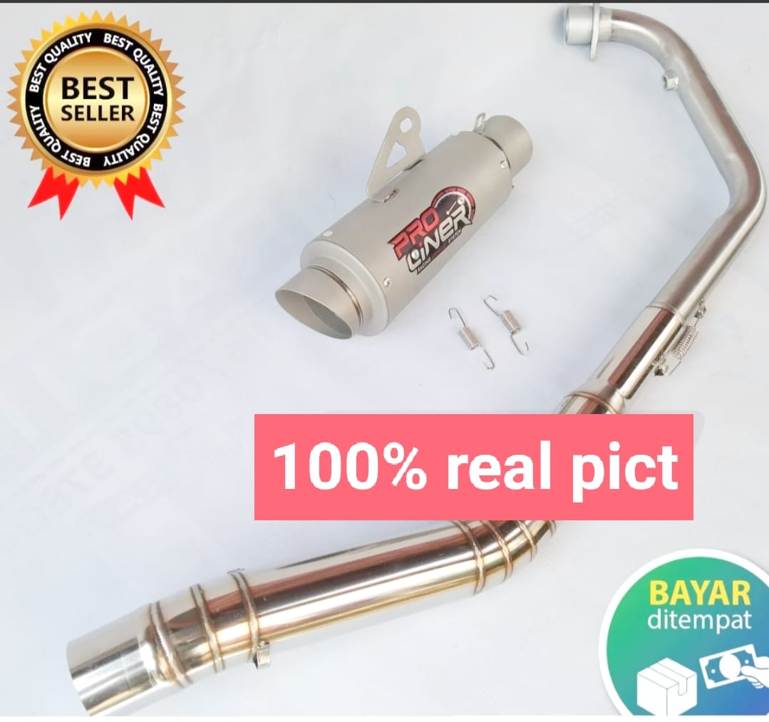 knalpot racing proliner sundblas fullsett buat motor mio beat vario pcx ...