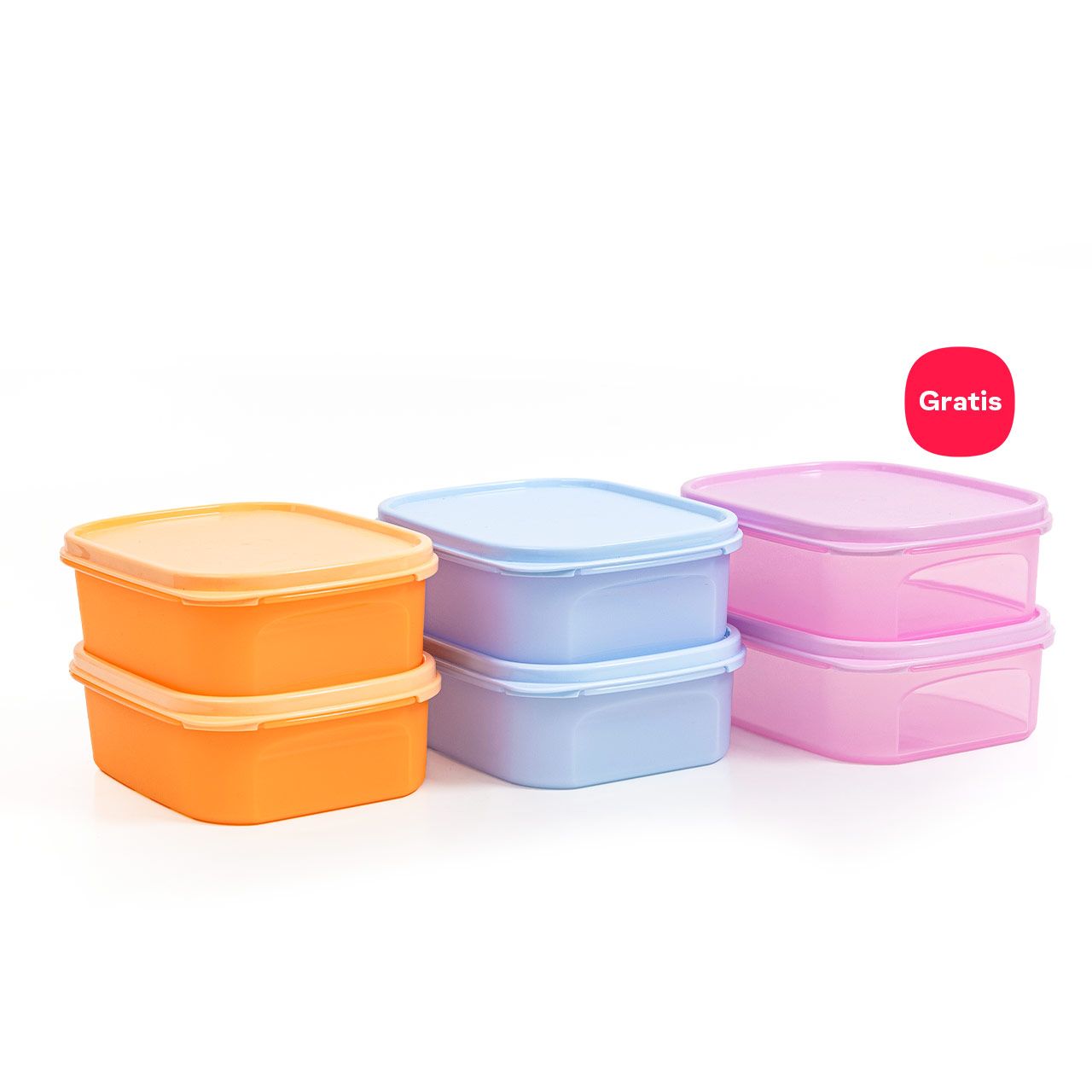 Colorful Rectangular 850 ml (6) Toples Tupperware | Lazada Indonesia