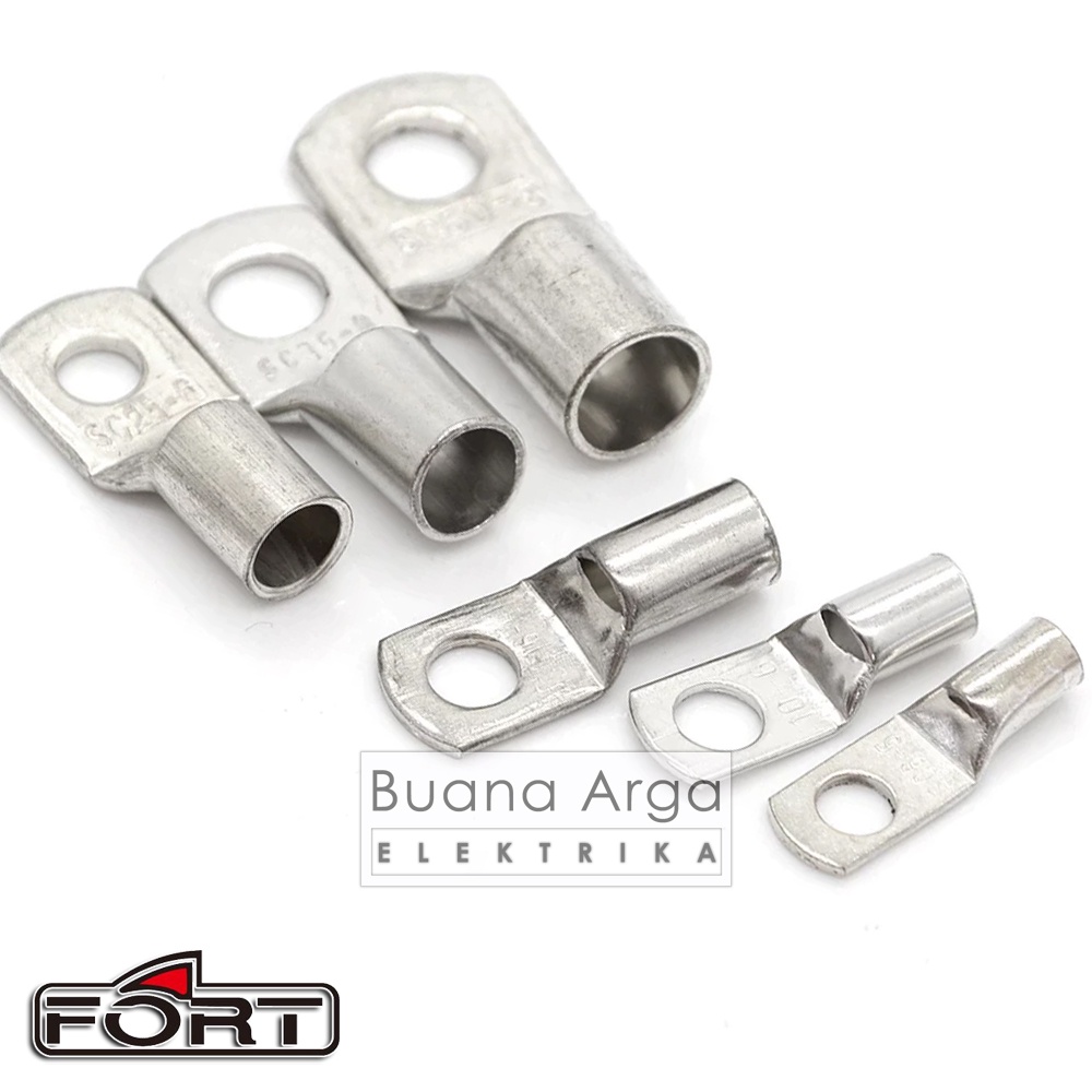 FORT Cable Lug / Skun Kabel SC 25 - Lubang baut 6, 8, 10, 12 Tembaga ...