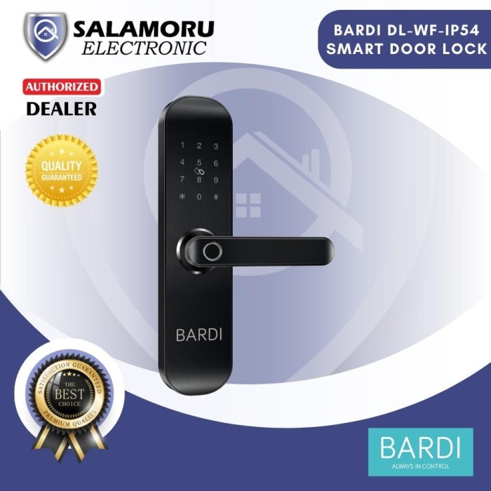 Smart Home Door Lock Handle RFID-Fingerprint Waterproof ip54 - BARDI | Lazada Indonesia